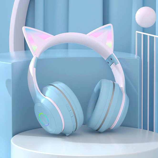 Macaron cat ear bluetooth headset yc25031 – anibiu