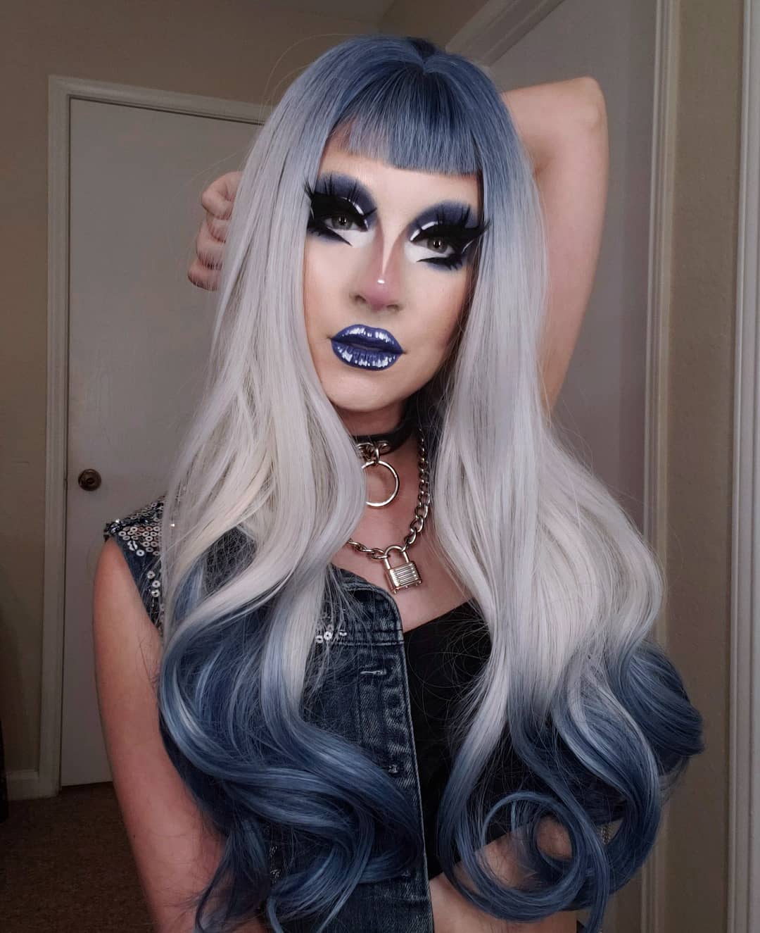 lolita blue gray long wig yc22823 – anibiu