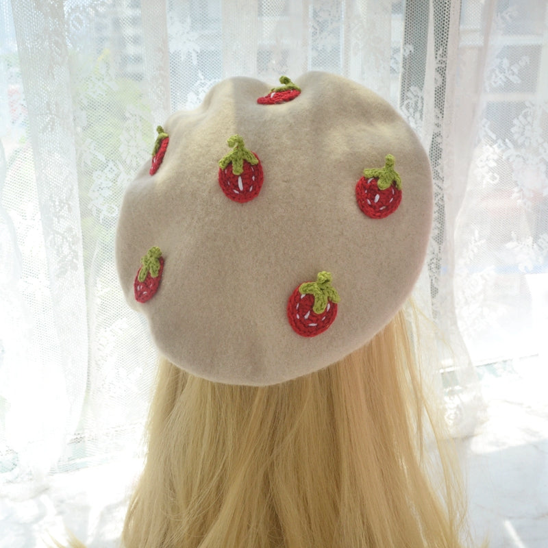 Japanese style strawberry beret yc22992 – anibiu