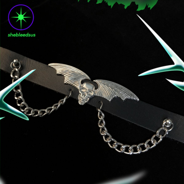 Harajuku Bat Chain Collar yc22609 – anibiu