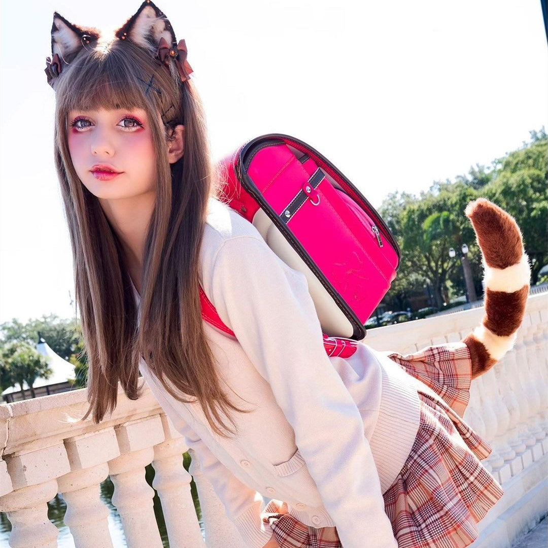 Japanese brown curly wig yc23823 – anibiu