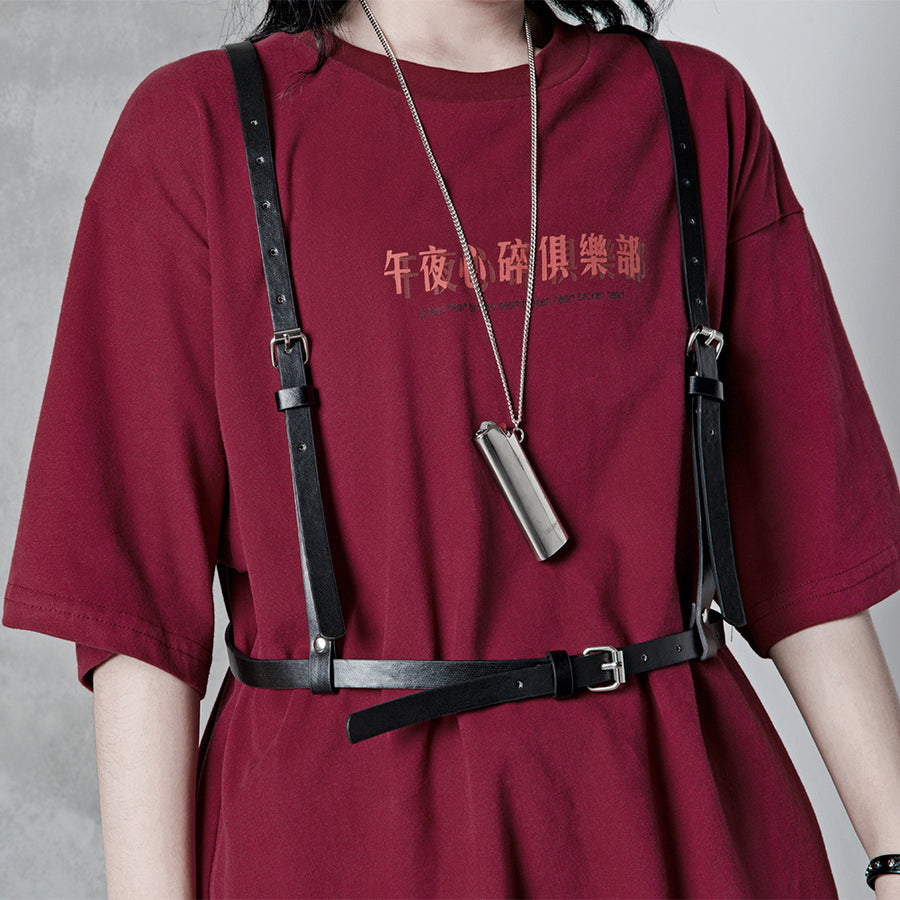 Punk metal leather belt strap yc22826 – anibiu