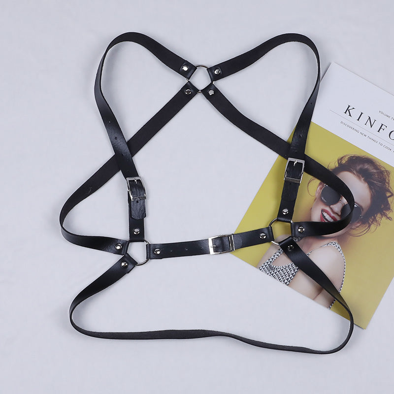 Punk metal leather belt strap yc22826 – anibiu